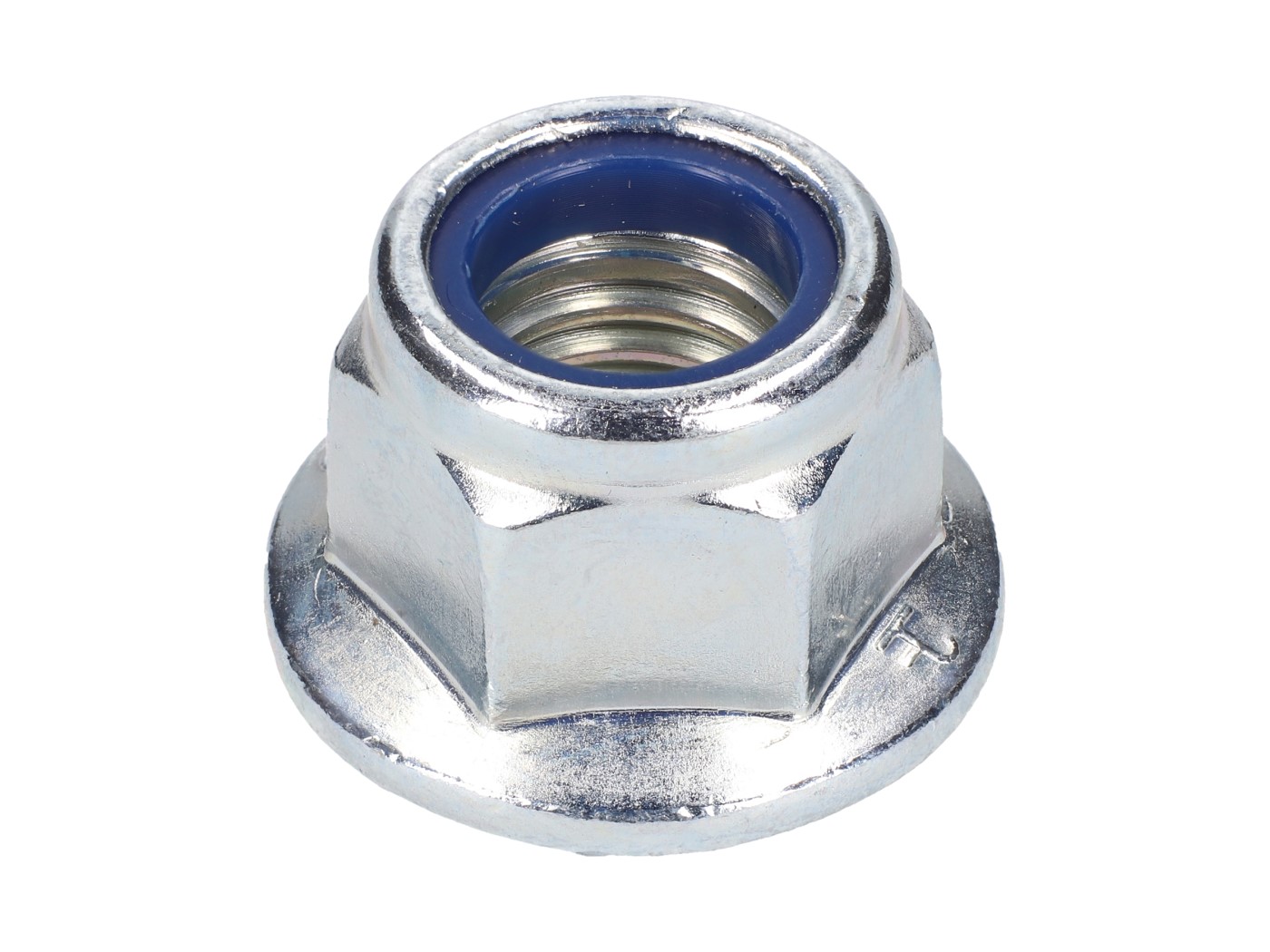 Moer met flens M12x1.75 zelfborgend, verzinkt - EZrider.nl